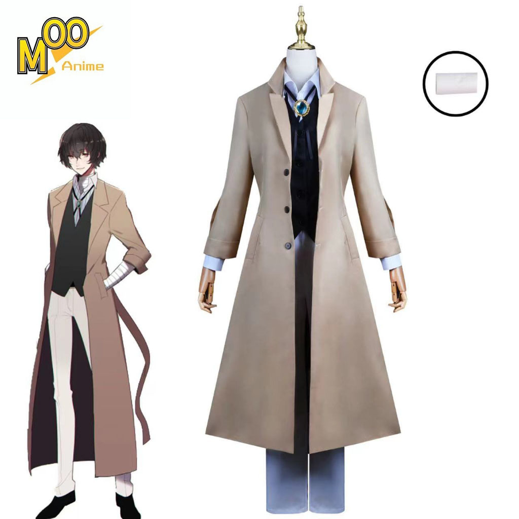 Jual Bungo Stray Dogs Dazai Osamu Cosplay Long Jacket Coat Anime ...