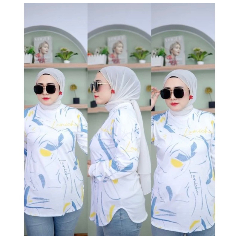 Jual ATASAN TERLARIS LANICHA SEMI TUNIK LANICHA TERBARU KAOS TERLARIS BAJU LENGAN PANJANG WANITA ...