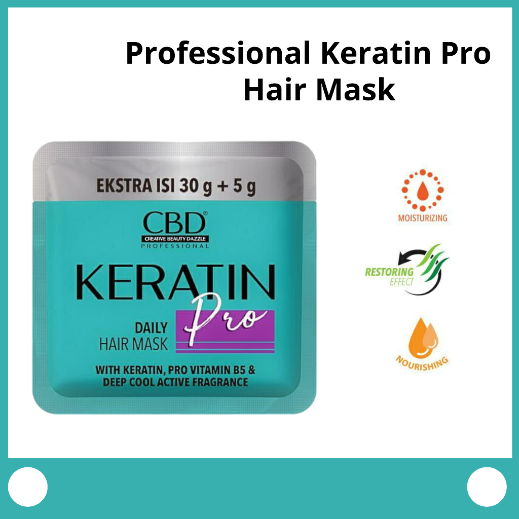 Jual CBD Professional Keratin Pro Daily Use Hair Mask 35gr/Masker ...