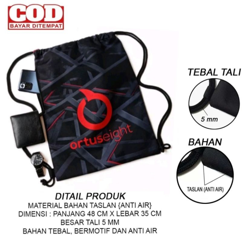 Jual Tas Ransel Serut Ortuseight Metrik Tas Serut Pria dan Wanita Tas ...