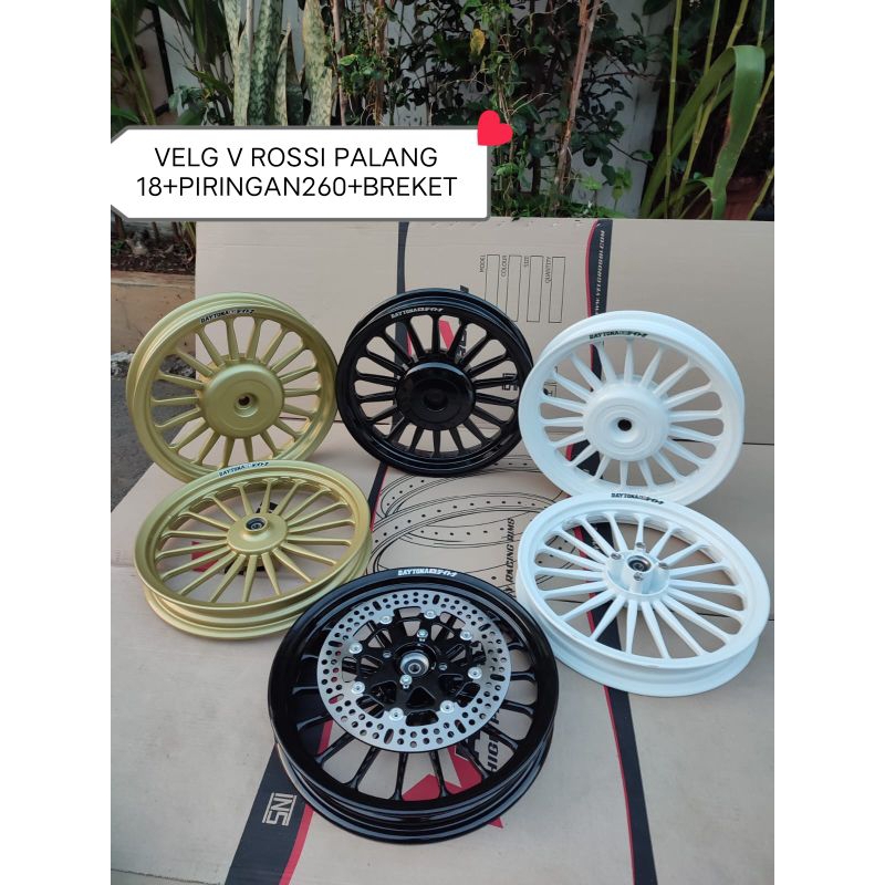 Jual VELG RACING V ROSSI VENOM GALAXY PALANG 18+PIRINGAN 260MM MOTOR BEAT KARBU/BEAT ESP/BEAT FI ...