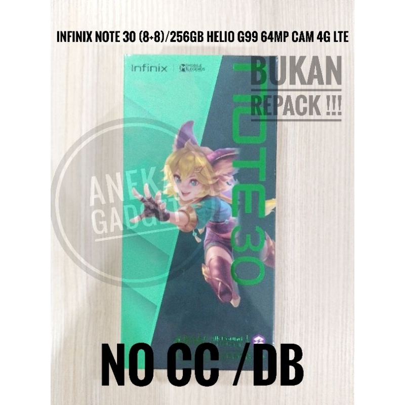 Jual Infinix Note 30 8/256 GB Total RAM (8+8) Helio G99 64MP Camera 4G ...