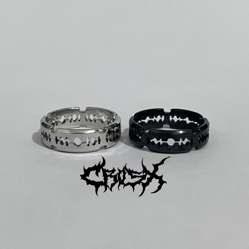 Jual PICTO RING / RAZOR RING CINCIN TENGKORAK CINCIN HITAM SILVER ...