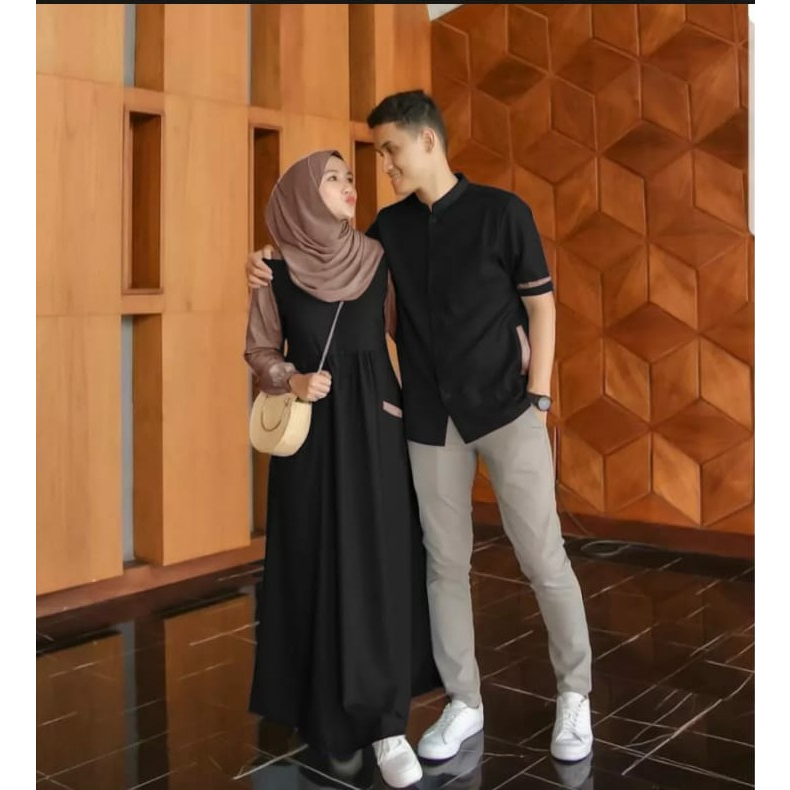 Jual Baju Gamis Couple fashion muslim dress couple pasangan suami istri ...