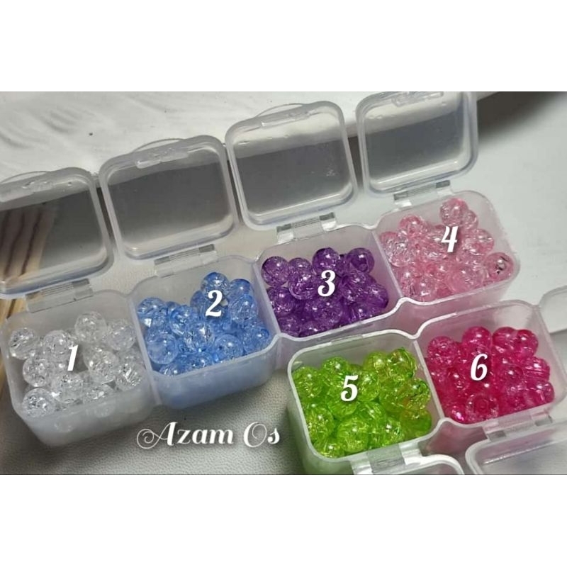 Jual manik /mote pecah pewarna 6mm dan 8mm | Shopee Indonesia