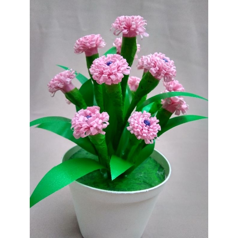 Jual bunga daur ulang bungkus plastik pantiliner //prakarya kerajinan ...