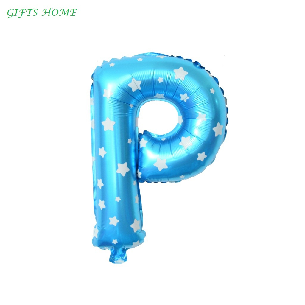 Jual Balon Foil Huruf Abjad Alphabet Biru 16 Inch 40cm A-Z Balon Foil ...