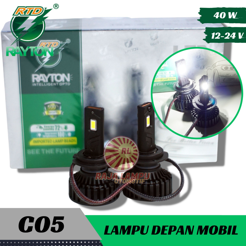 Jual LAMPU UTAMA MOBIL 2 PCS RAYTON 1Set C05 9005 9006 9012 H7 H4 WHITE WHITE YELLOW YELLO KIPAS ...