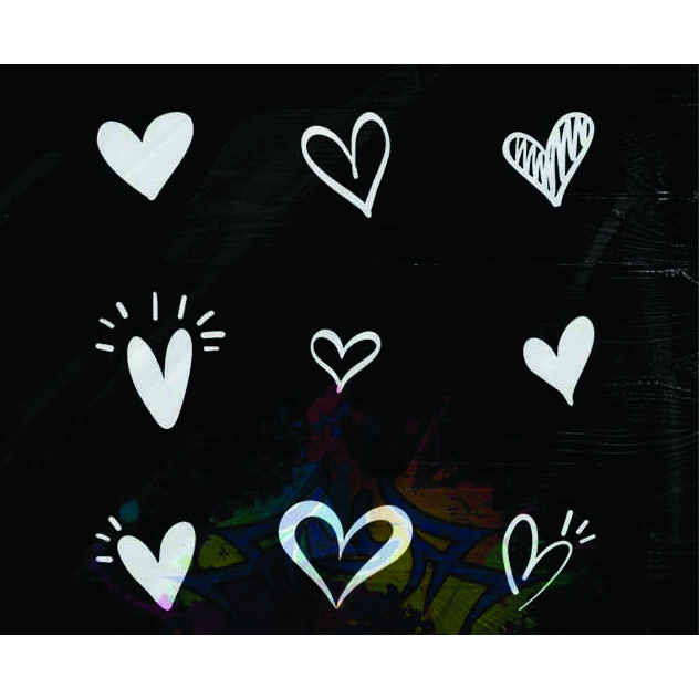 Jual Cutting Stiker Love Heart Cute Variasi Motor Mobil Sticker Bunga ...