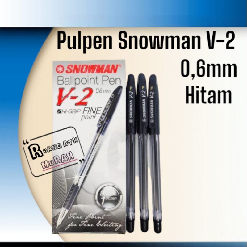 Jual Pulpen Snowman V2-Hitam/ Pulpen Hitam | Shopee Indonesia