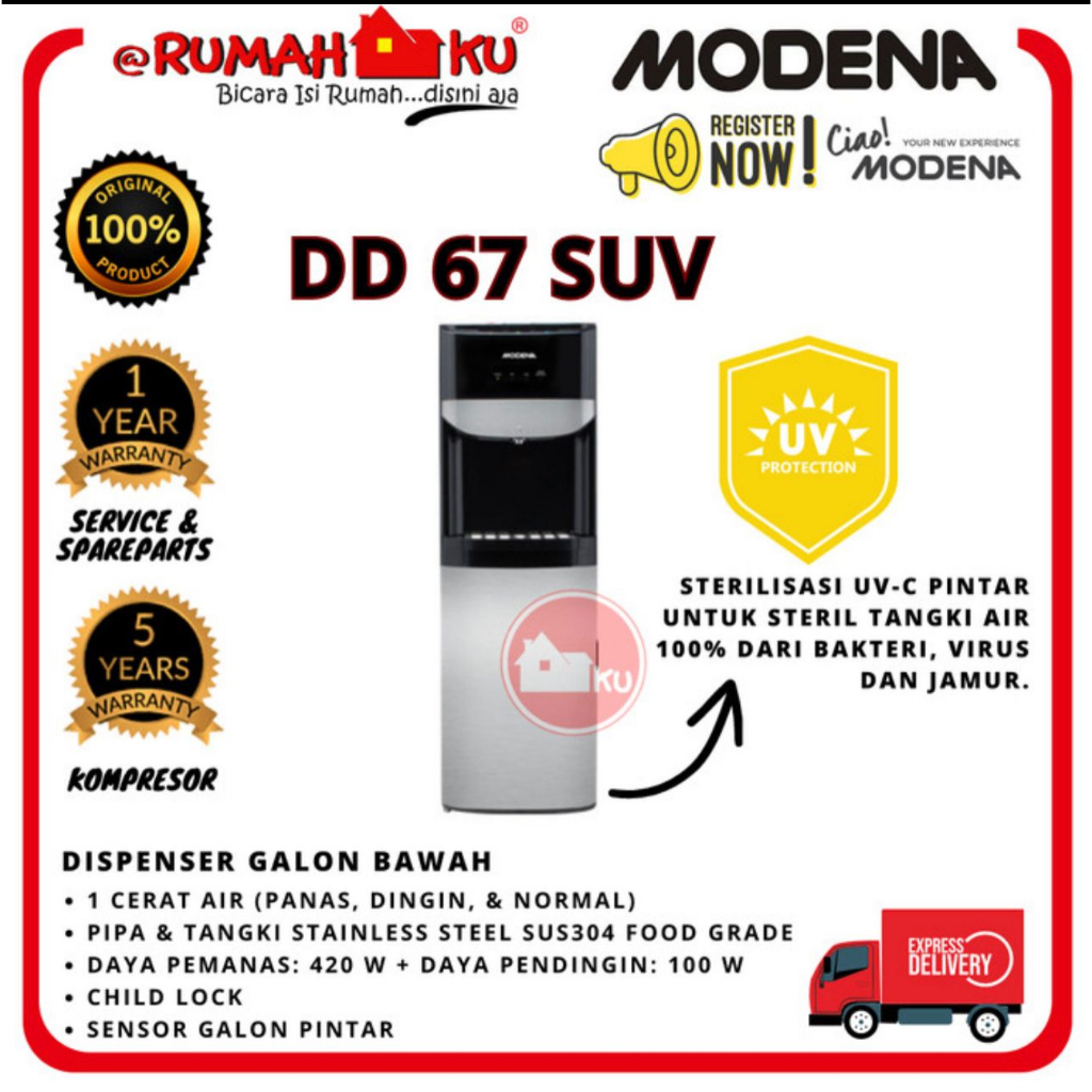 Jual MODENA WATER DISPENSER - VITTORE DD 67 SUV | Shopee Indonesia