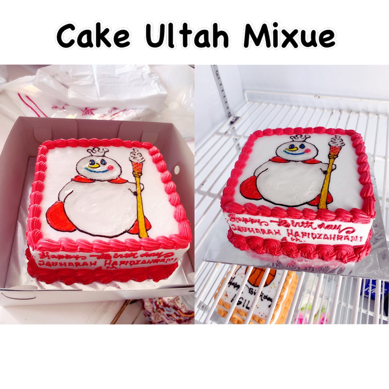 Jual kue ultah custom kue ultah mixue bisa request gambar | Shopee ...