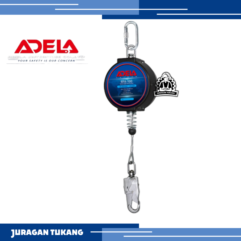 Jual Retractable Fall Arrester ADELA 10 METER SRL Block Adela 140KG 10 ...