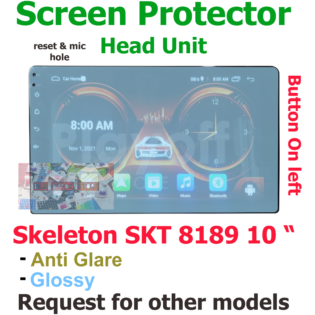 Jual Skeleton SKT 8189 10" inch Head Unit Android Screen Protector Guard Lft | Shopee Indonesia