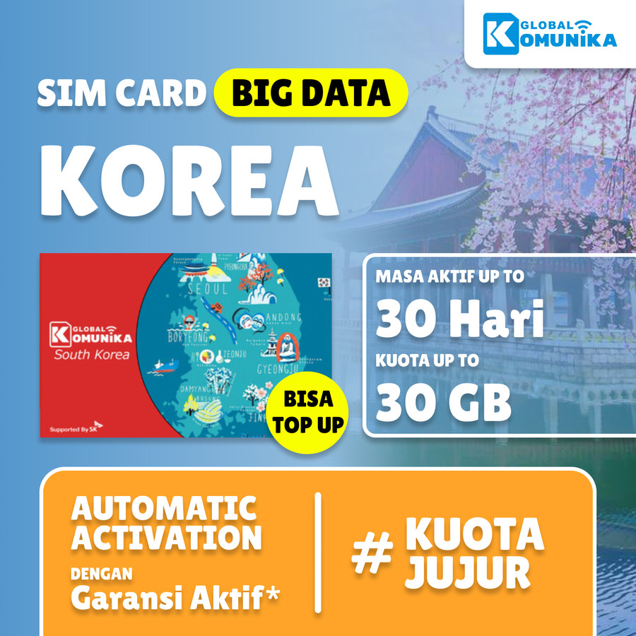Jual Simcard Korea Kuota Besar | Sim Card South Korea Big Data Global ...