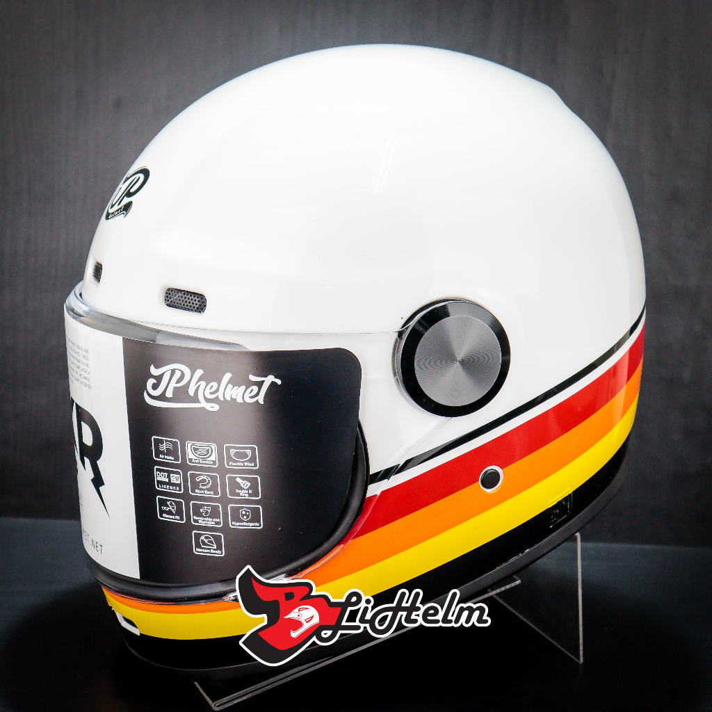 Jual JPX HELM JP ROKR RK 01 | BROKEN WHITE | RETRO CLASSIC | Shopee ...