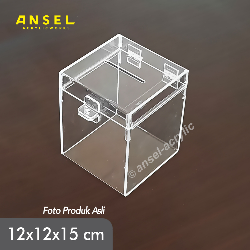 Jual Kotak Amal Akrilik - Kotak Tip / Donasi / Saran - 12x12x15 cm ...