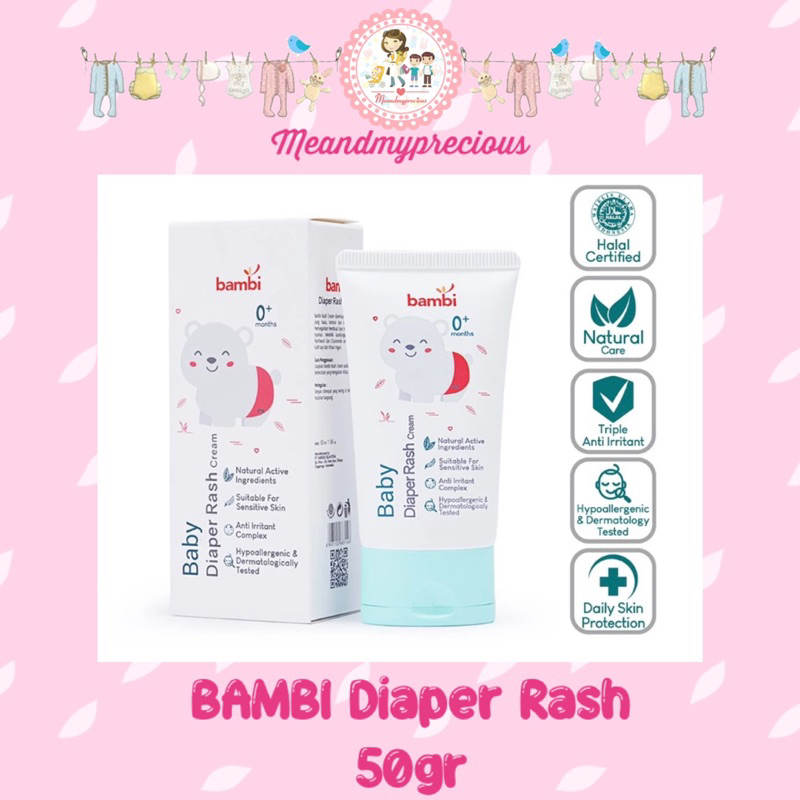 Jual MMP - Bambi Baby Diaper Rash Cream 50ml / Krim Ruam Popok Bambi ...