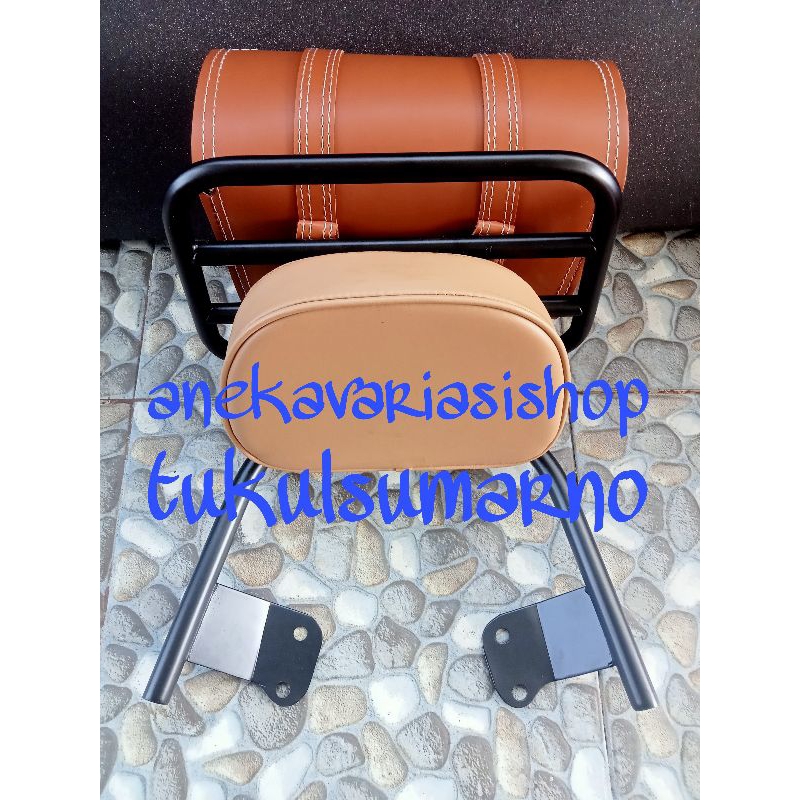 Jual Back Rack + bantalan belakang + side bag Yamaha Fazzio , Grand ...