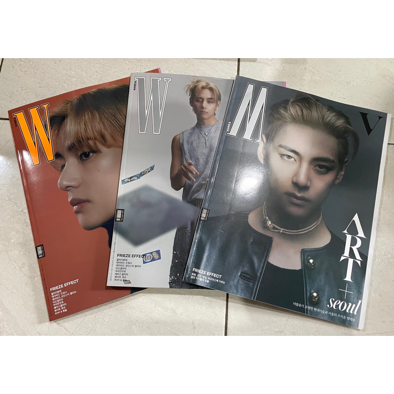 Jual Ready Stock Magazine W Korea x V BTS dan Arena x V BTS September ...