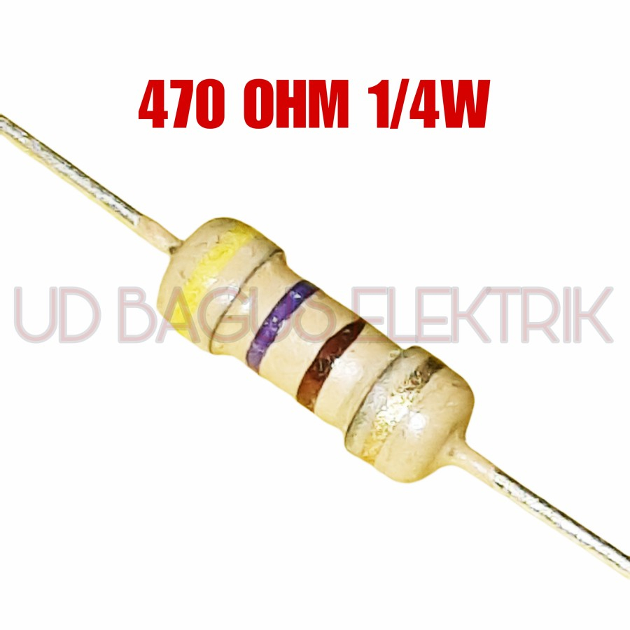 Jual 100X RESISTOR 470 OHM 1/4W - DAPAT 100 PCS RESISTOR | Shopee Indonesia