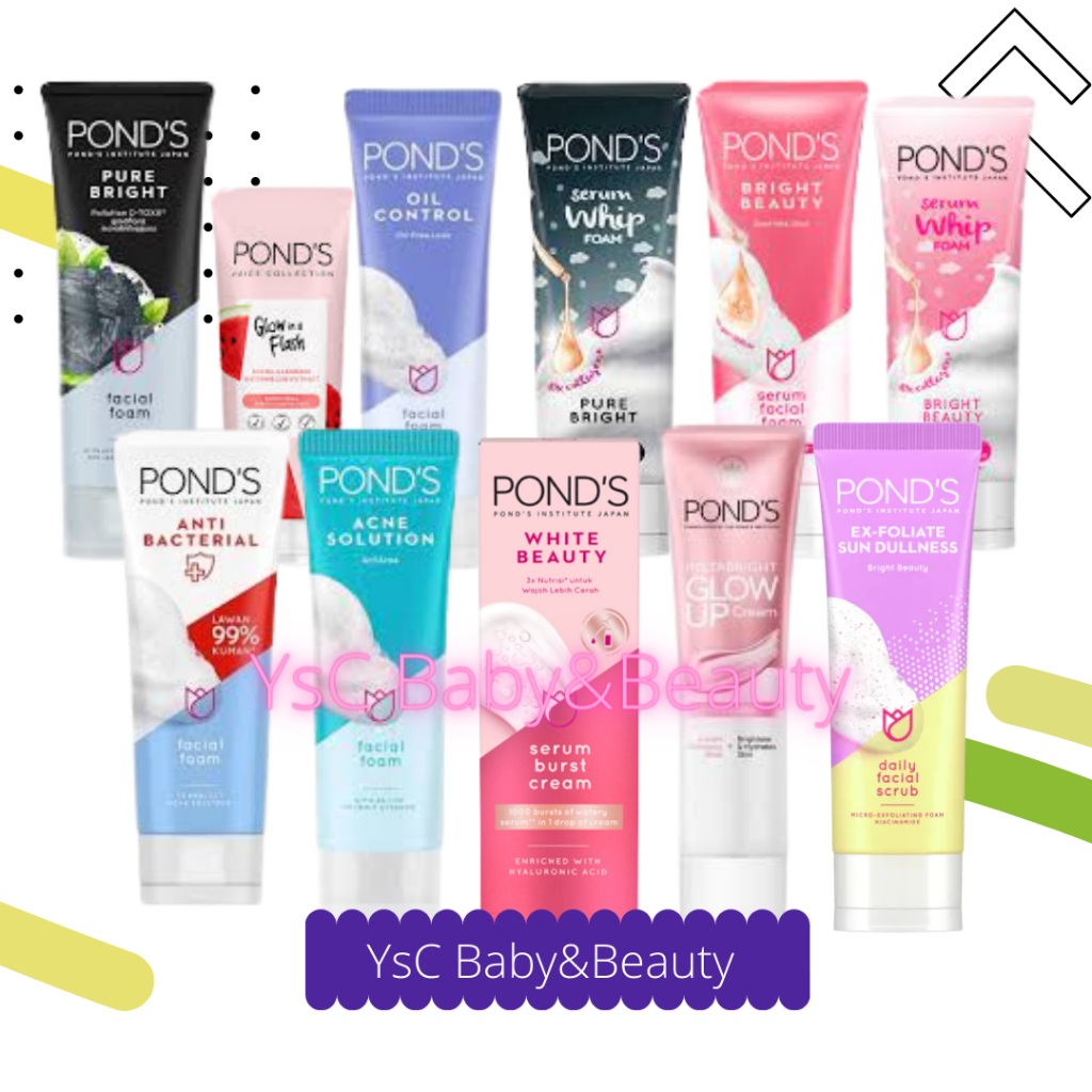 Jual PONDS Facial Foam /Scrub / Whip / Anti Bacterial 100gr / Acne ...