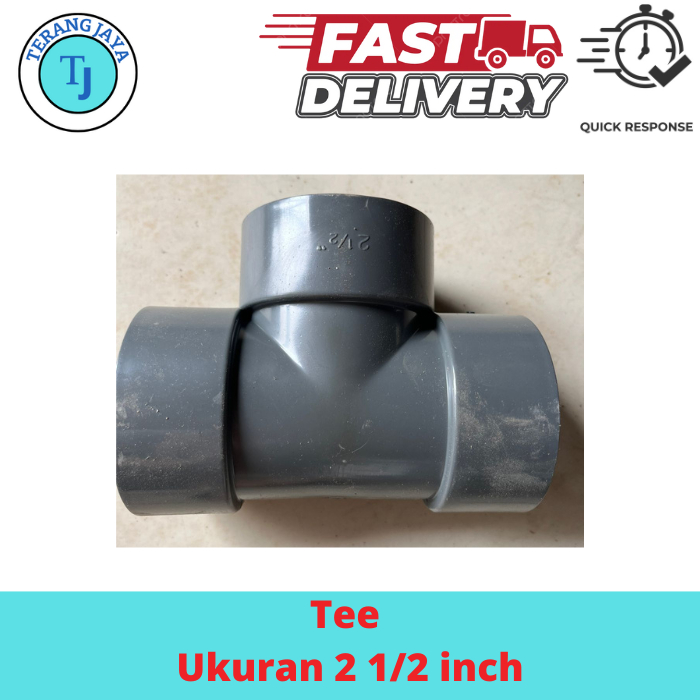 Jual TEE 2 1/2" INCH - SAMBUNGAN PIPA PVC FITTING | Shopee Indonesia