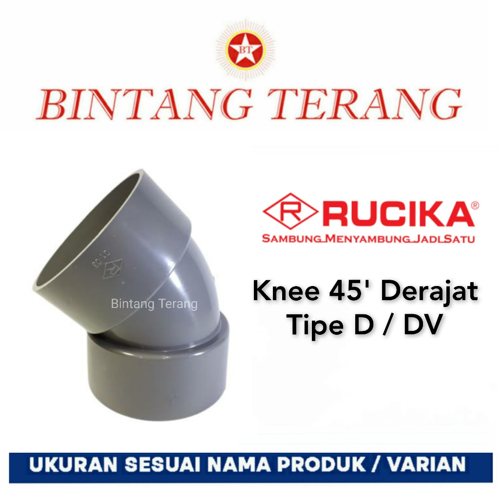 Jual Keni 45 derajat 11/4" D Rucika / Elbow 45' 11/4" inch DV / Knee 45 derajat 11/4 dim D ...