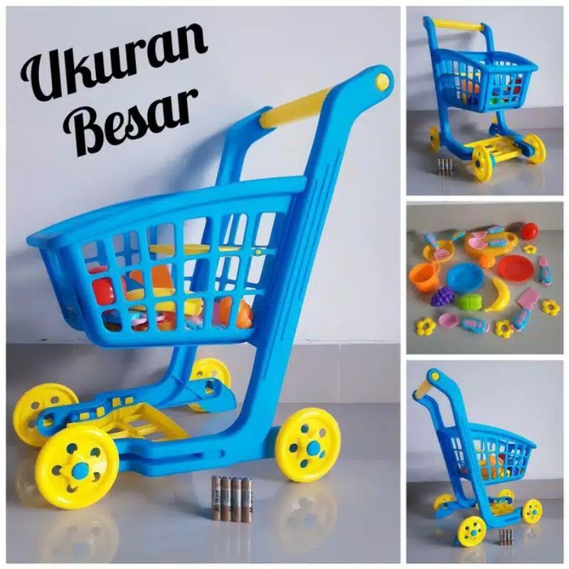 Jual Mainan SM 918 Trolley Besar Supermarket Set Mainan Troli Belanja ...