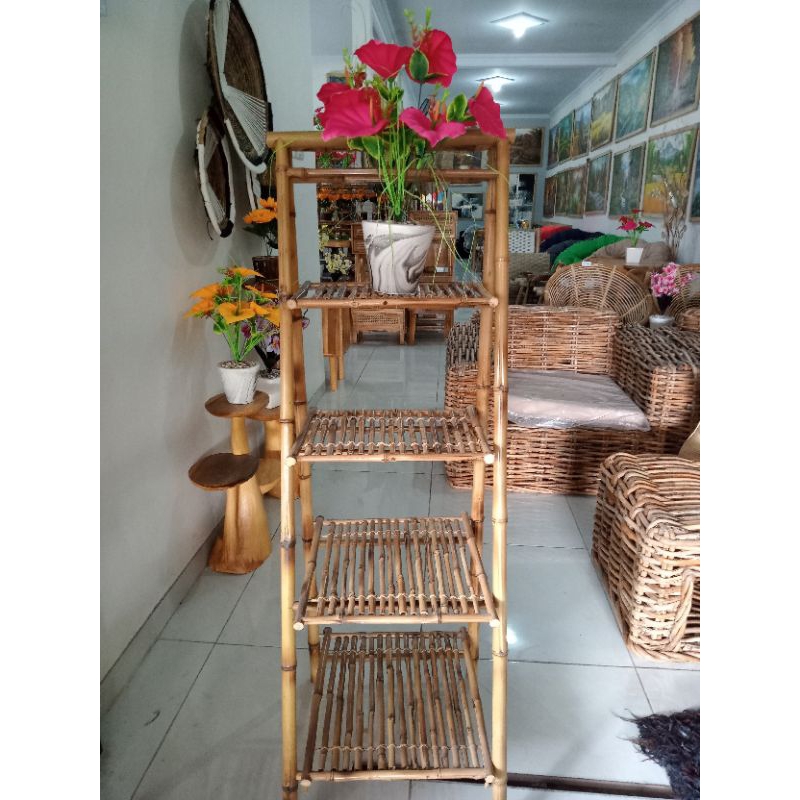 Jual Rak Sepatu Rak Helem Susun Bambu Cendani Rak Susun Dekoratif Rak ...