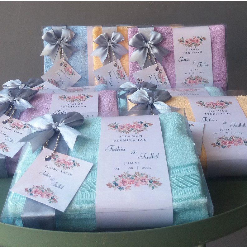 Jual Souvenir Handuk kemas mika & label | Shopee Indonesia