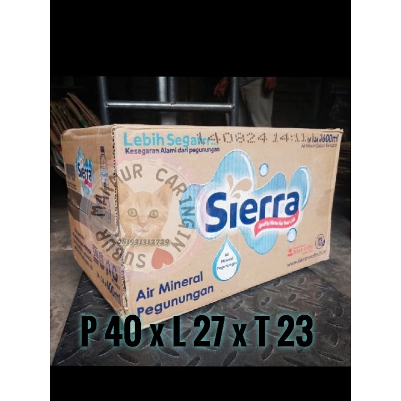 Jual KARDUS DUS BOX Bekas Air Mineral 600ml 40x27x23 Size Sedang ...