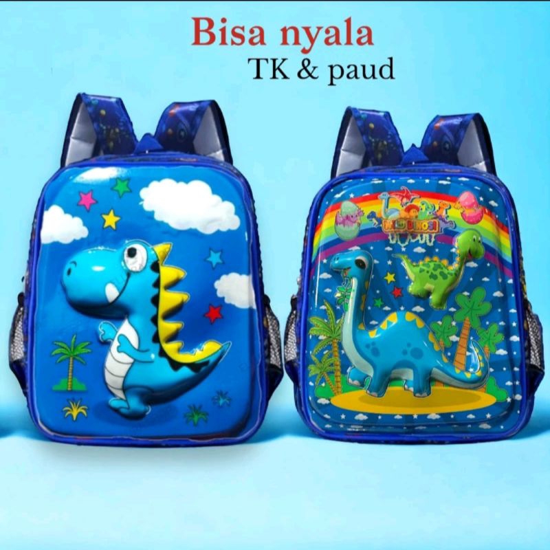 Jual Tas karakter anak dinosaurus 3D ber LED bisa Bayar ditempat ...