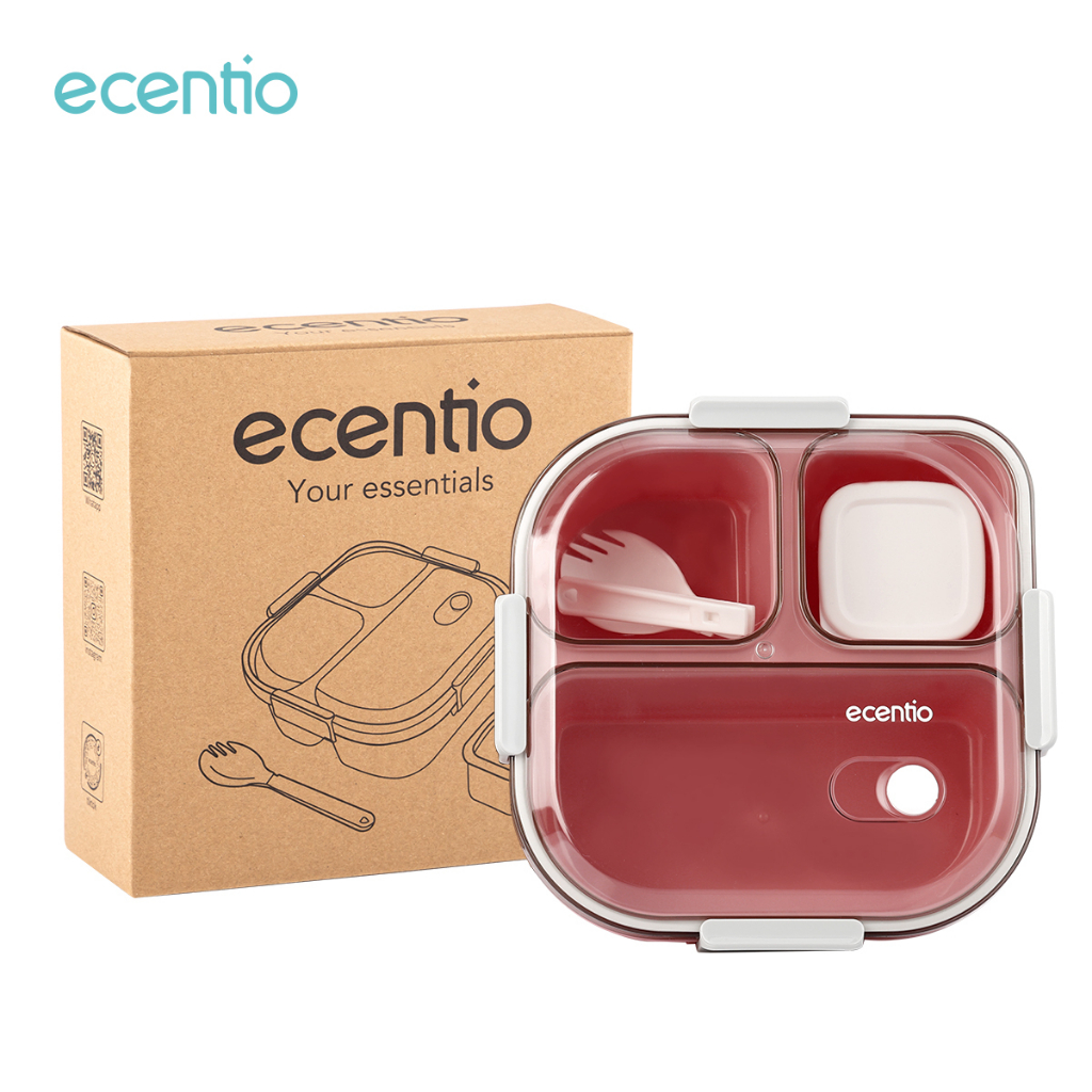 Jual ecentio Kotak Makan 3 Grid lunch box/disegel Kotak/Anti bocor ...