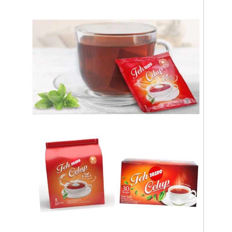 Jual Teh celup / Teh celup Sosro / Teh Celup Hitam 30/50 Kantung Celup ...
