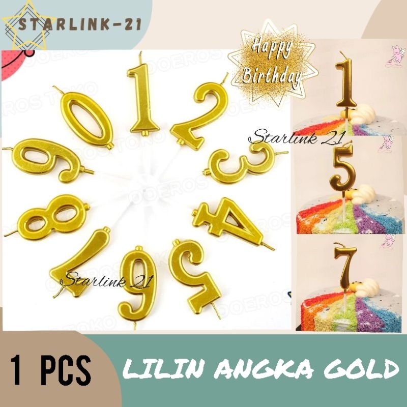 Jual LILIN ANGKA GOLD | Lilin Angka Ulang Tahun | Shopee Indonesia