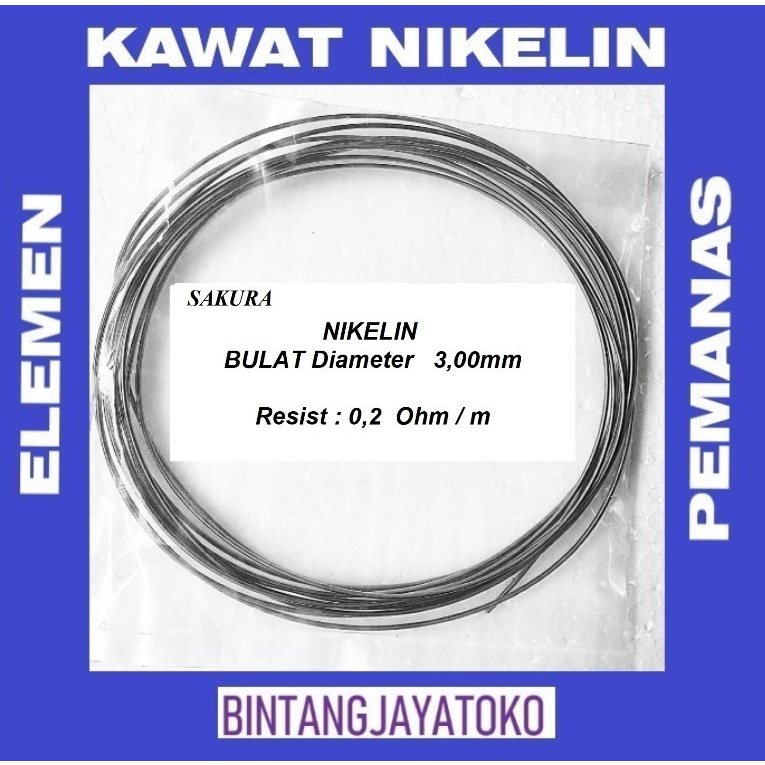 Jual kawat nikelin 3,00 mm niklin 3mm bulat 1 kg | Shopee Indonesia