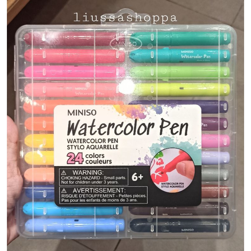 Jual Spidol Miniso - 24 Color Watercolor Pen | Shopee Indonesia