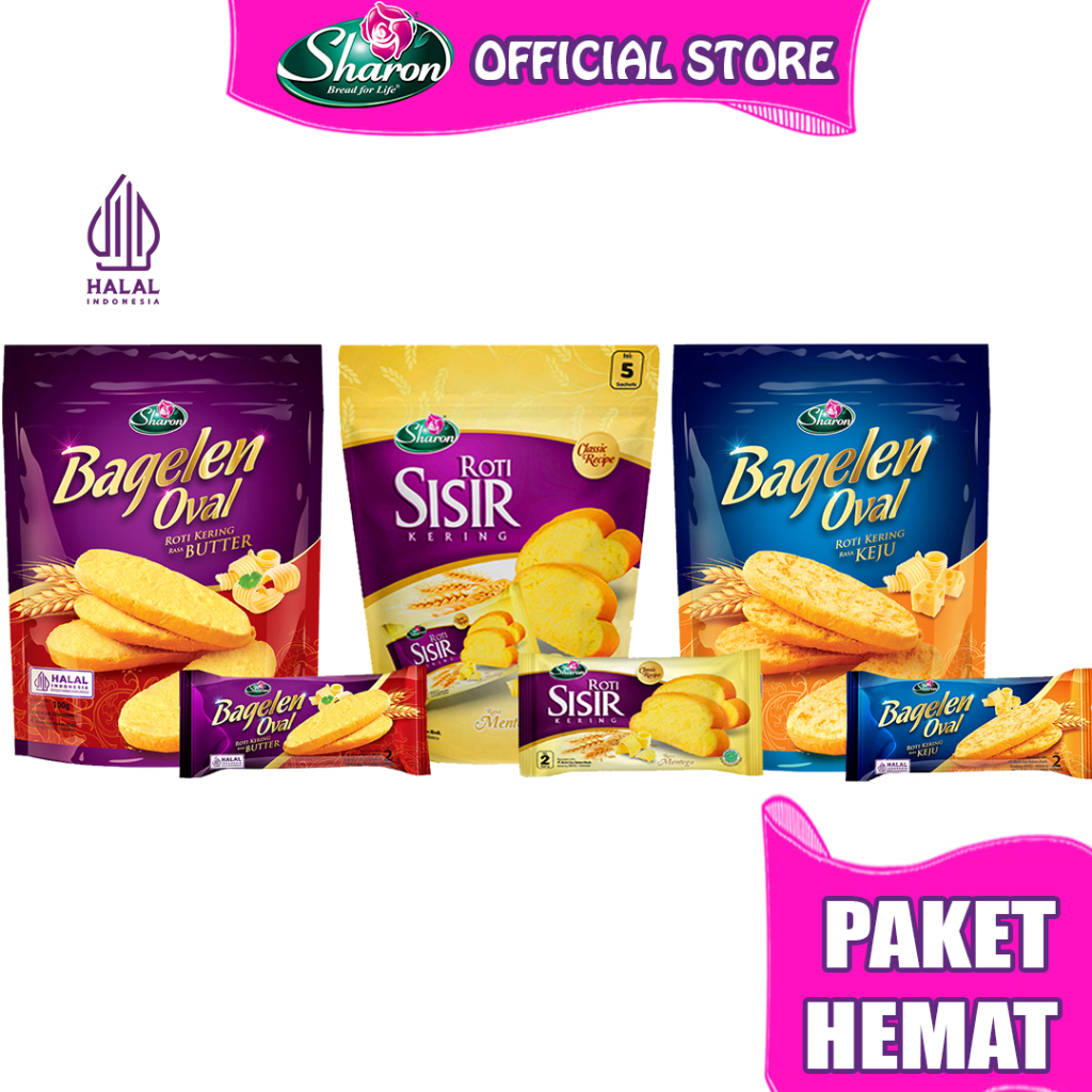 Jual ( PAKET ) Roti Kering Bagelen Sharon Bakery 100gr | Shopee Indonesia