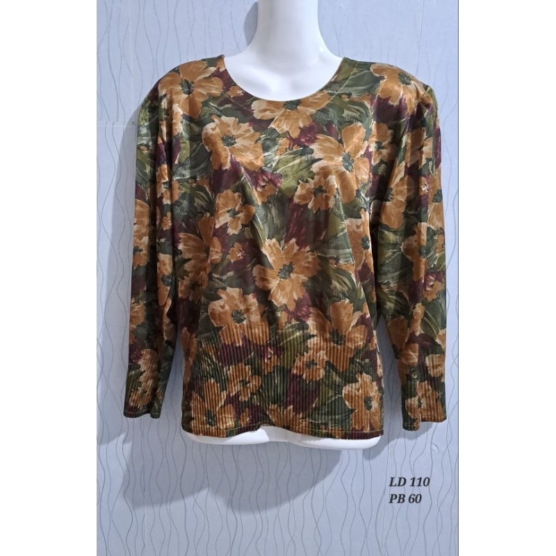 Jual Blouse Bunga Satin | Shopee Indonesia