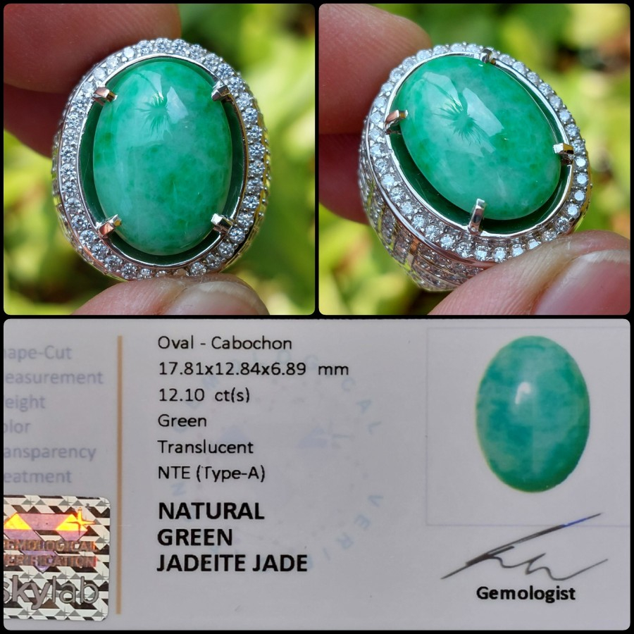 Jual Batu Giok Hijau Natural Jadeite Jade A Top Color Apel Green ...