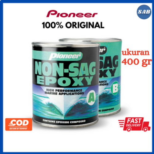 Jual Lem Epoxy Pioneer Non Sag Marine Epoxy 400gr Dempul Kolam Anti ...