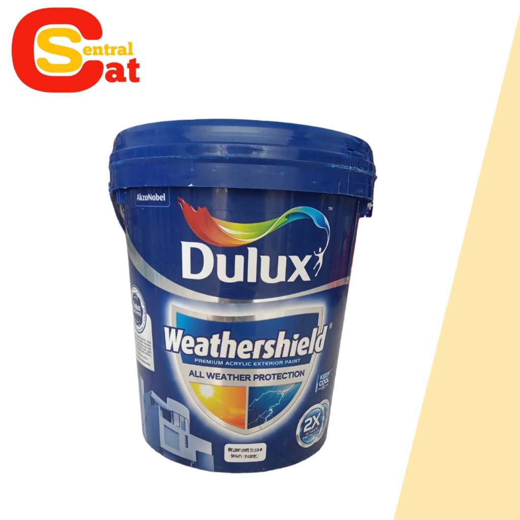 Jual CAT TEMBOK LUAR DULUX WEATHERSHIELD BRILIANT WHITE 20KG | Shopee ...