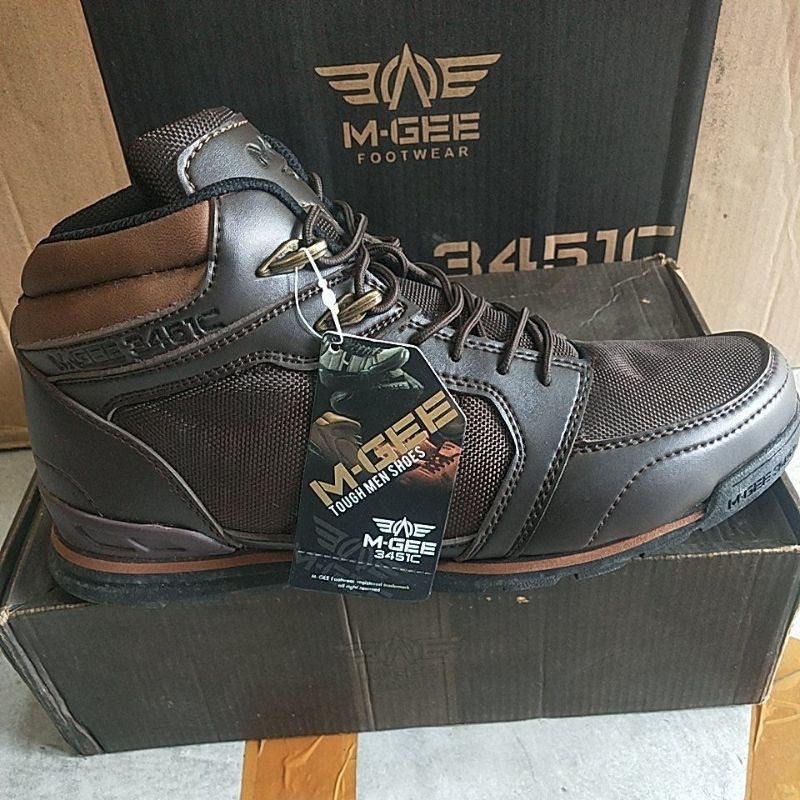 Jual sepatu pria boot sepatu outdoor hiking M-GEE denali | Shopee Indonesia