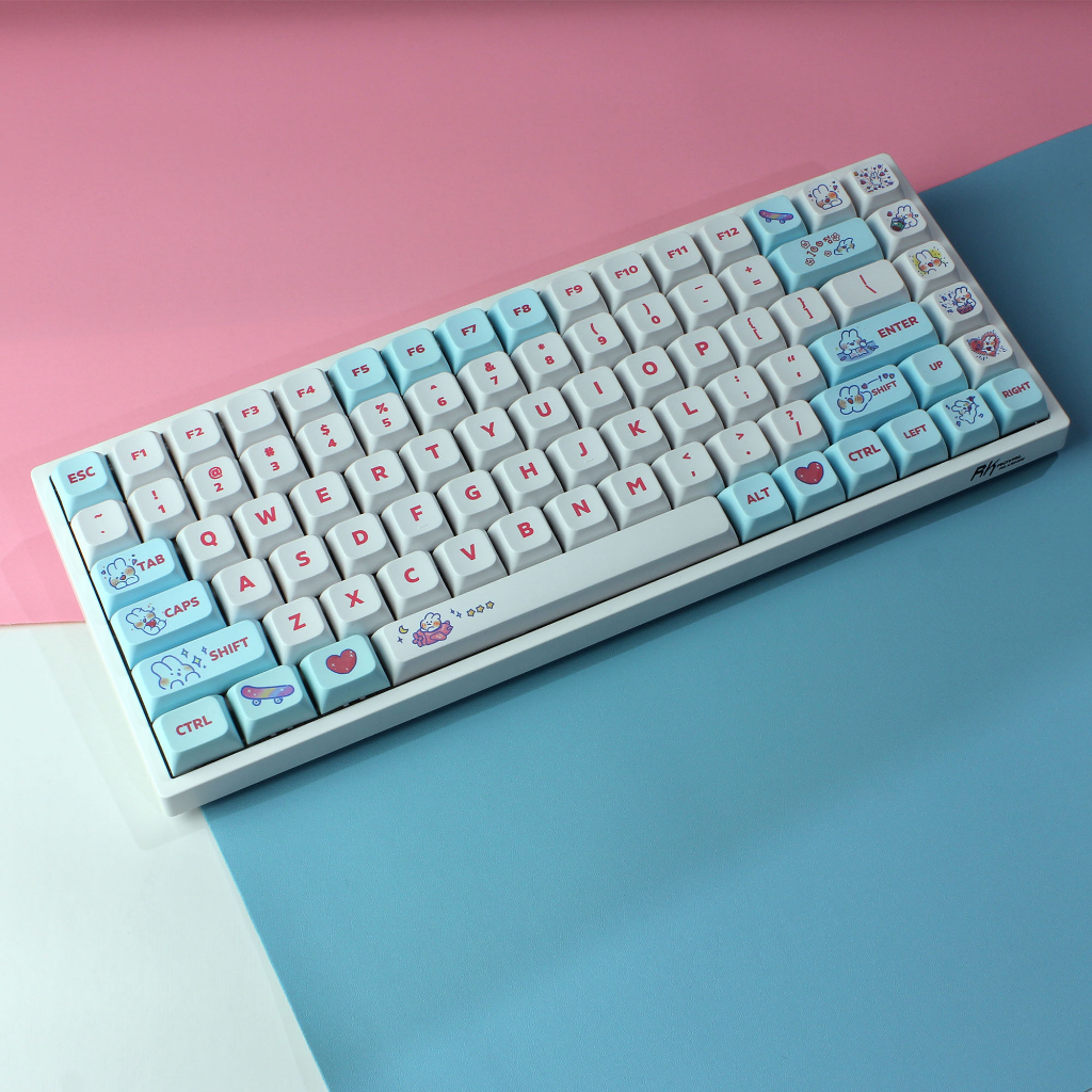 Jual KEYCAPS PBT RABBIT BLUE XDA PROFILE SUBLIM MECHANICAL KEYBOARD ...