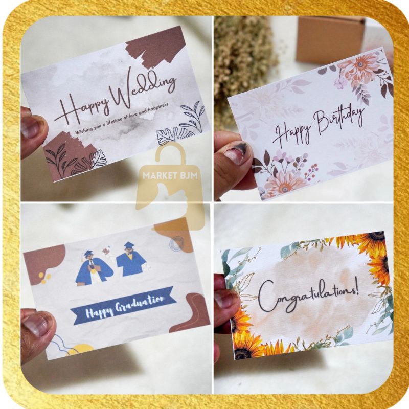 Jual MBJM - READY KARTU UCAPAN HAPPY WEDDING, HAPPY GRADUATION HAPPY ...