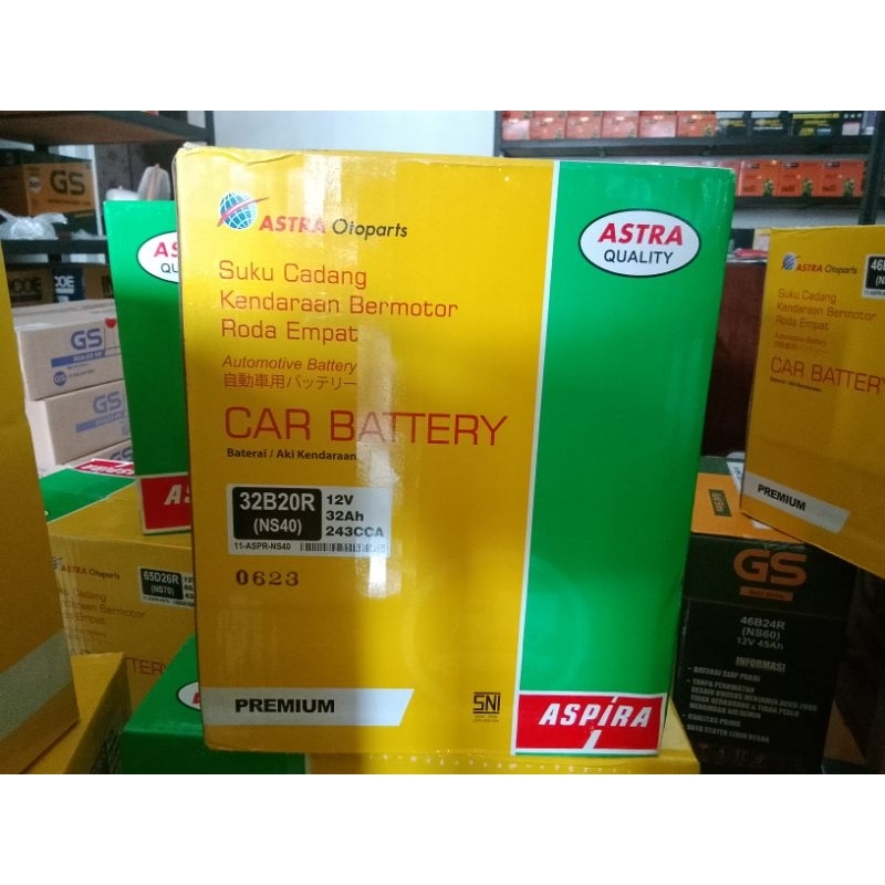 Jual Aki Mobil Aspira NS40 Avanza Xenia Terios Rush APV Carry Maven TOYOTA GS | Shopee Indonesia