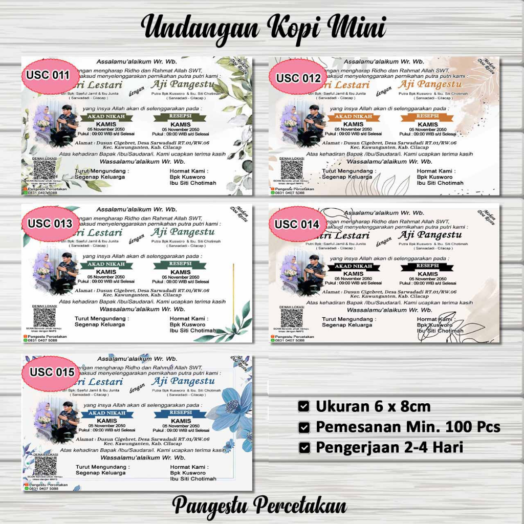 Jual CETAK UNDANGAN MINI | UNDANGAN MINI | UNDANGAN KOPI | UNDANGAN ...