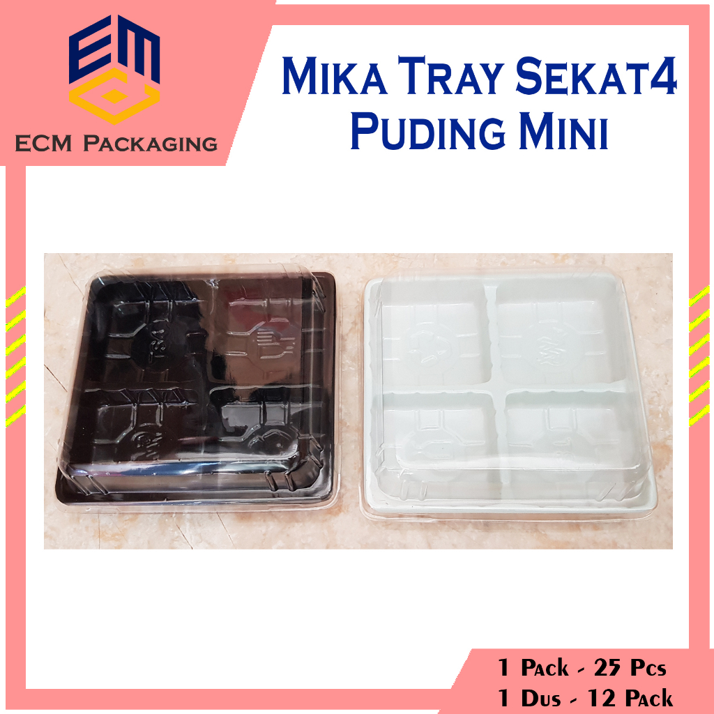 Jual MIKA ALAS PUDING MINI SEKAT 4 25PCS (SUDAH PLUS TUTUP) | Shopee ...