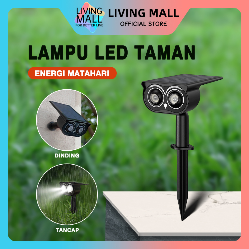 Jual Lampu Taman Solar Panel LED Sorot 10W / IP68 Waterproof / Tenaga ...